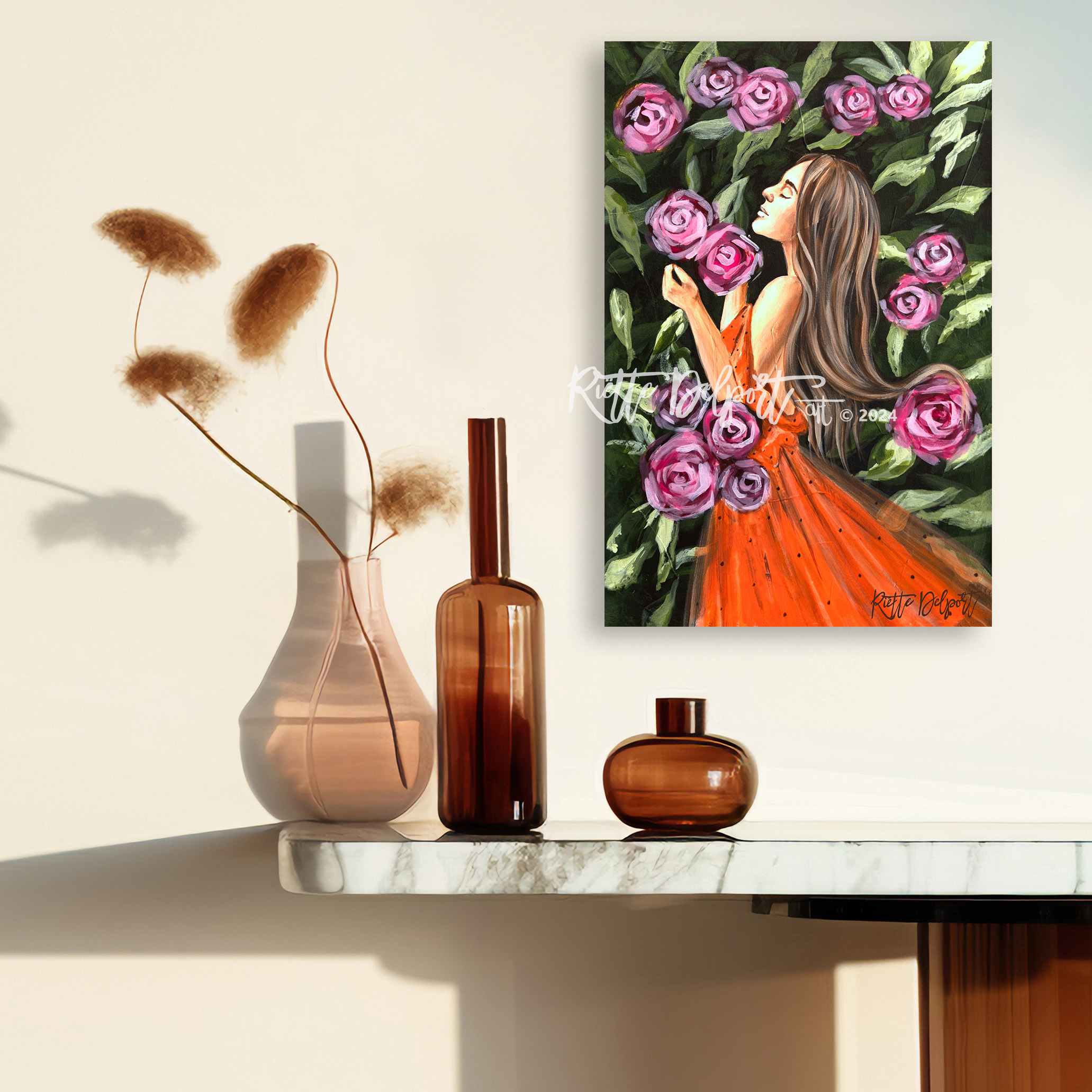 Orange Dress - Riette Delport Art