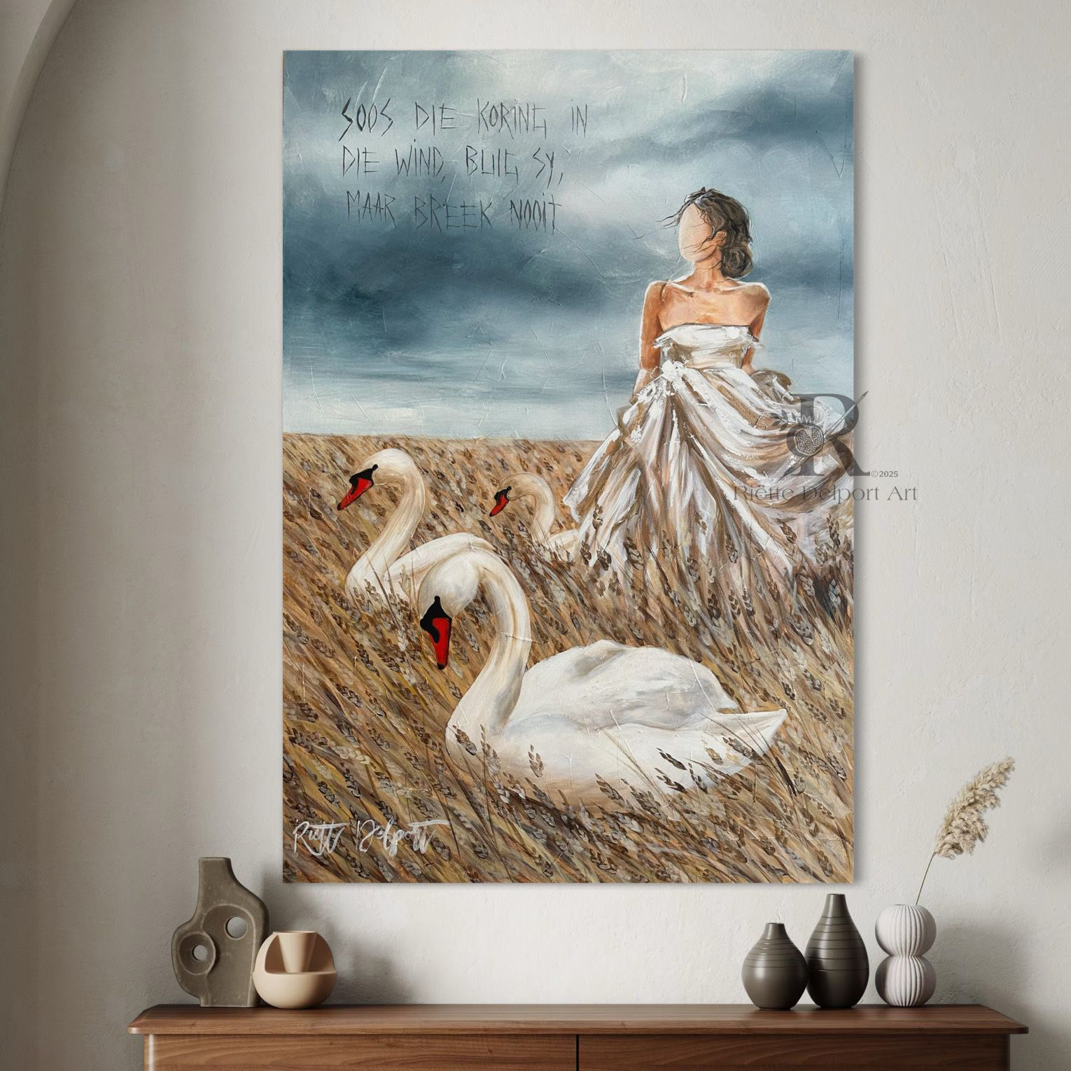 Soos die koring in die wind - Riette Delport Art